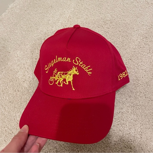Siegelman Stable | Accessories | Siegelman Stable Hat Red And Gold ...